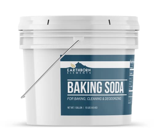 Earthborn Elements Borax Powder, Washing Soda, Baking Soda Bundle (1 Gallon ea.) Multipurpose for cleaning & laundry, Resealable Bucket