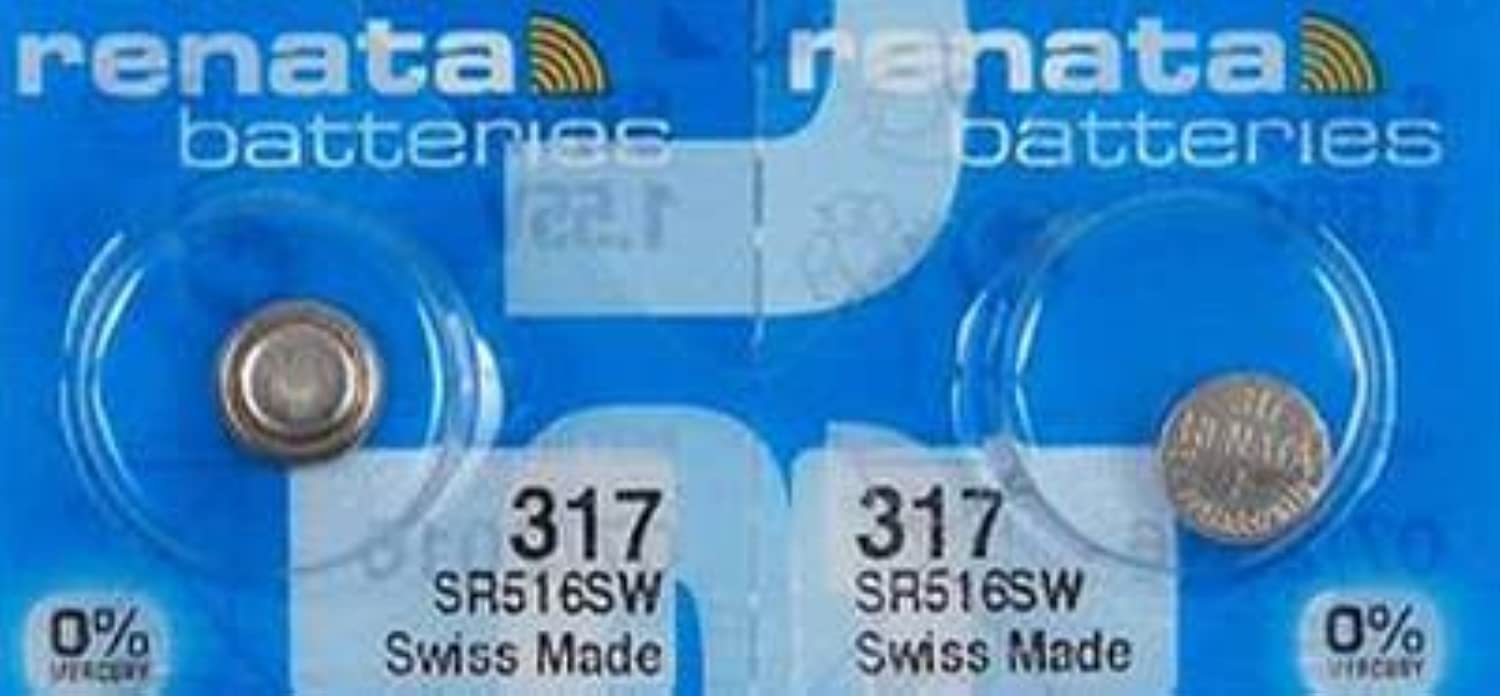 Renata 317 Watch Battery, Twin Pack