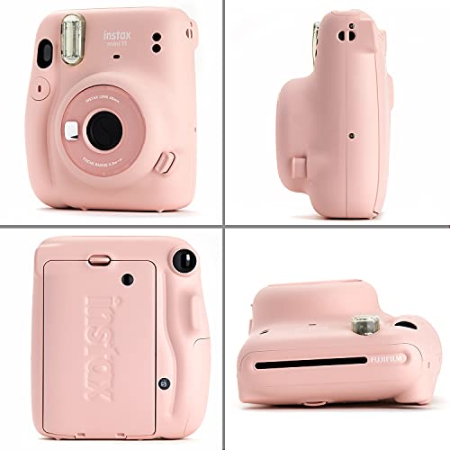 Fujifilm Instax Mini 11 Instant Camera + Instax Mini Twin Pack Film + Hanging Frames + Plastic Frames + Case + Close Up Filters - All Inclusive Bundle! (Blush Pink)