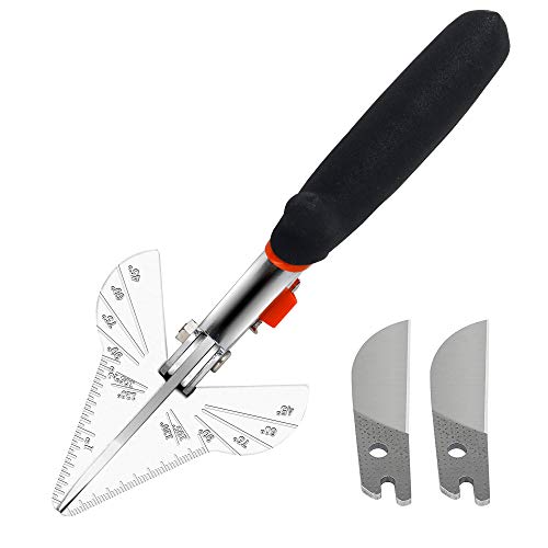 GARTOL Multi Angle Miter Shears Cutter, Multifunctional Trunking Shears For Vinyl Wood Molding Trim, Adjustable at 45 To 120 Degree with Replacement SK5 Blades