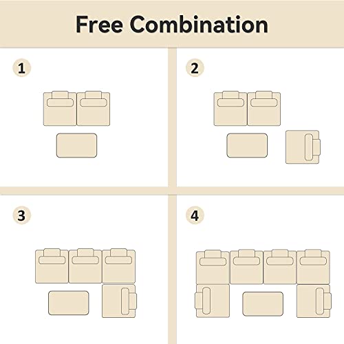 JURMALYN Square Modular Sectional Sofa Couch, Free Combination Sectional Sofa Modern Floor Single Chair with Two Removable Back Cushions Foor Tofu Sofa Small Single Couch for Bedroom and Corner Yellow
