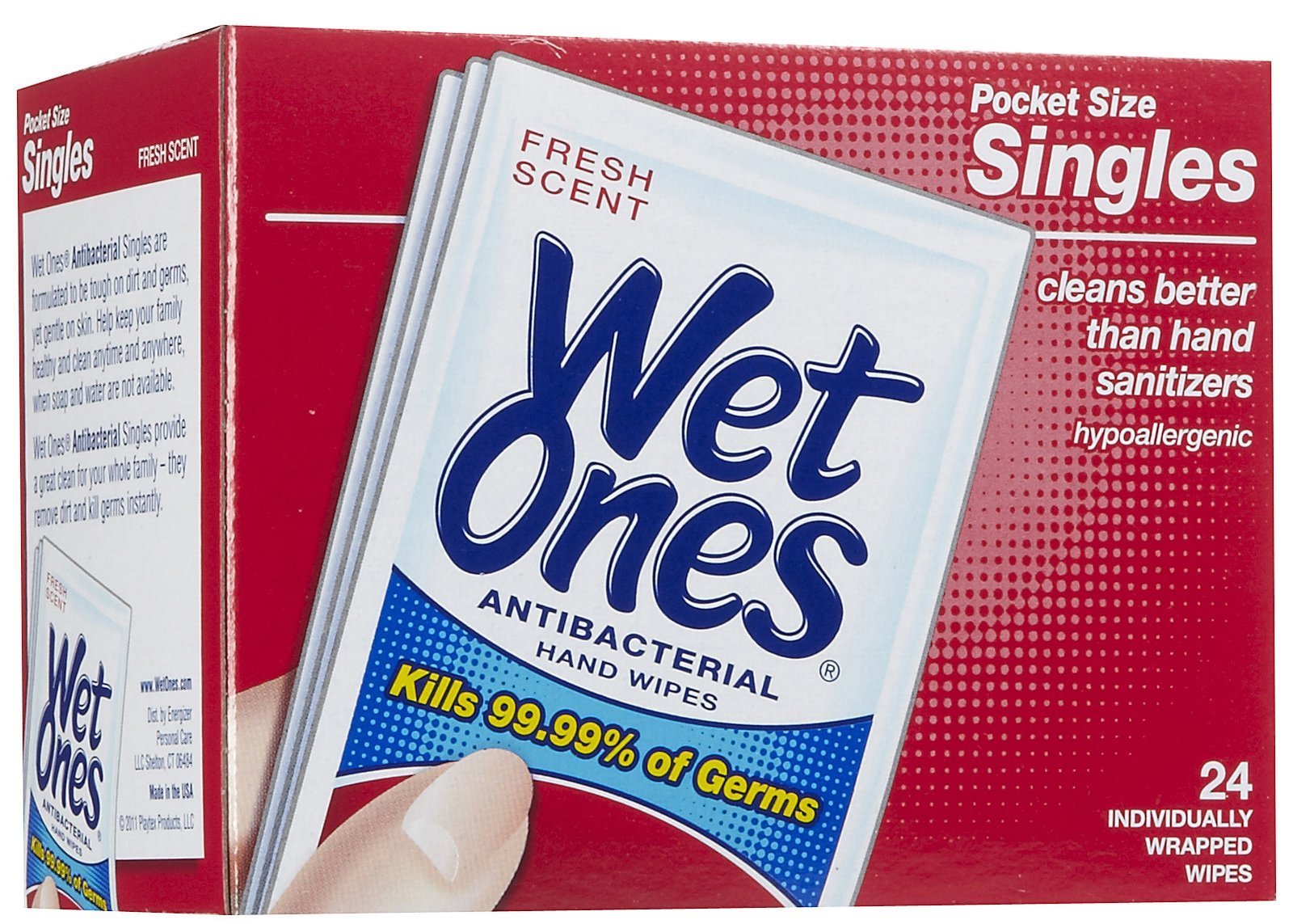 Wet Ones Antibacterial Singles, 24 ct