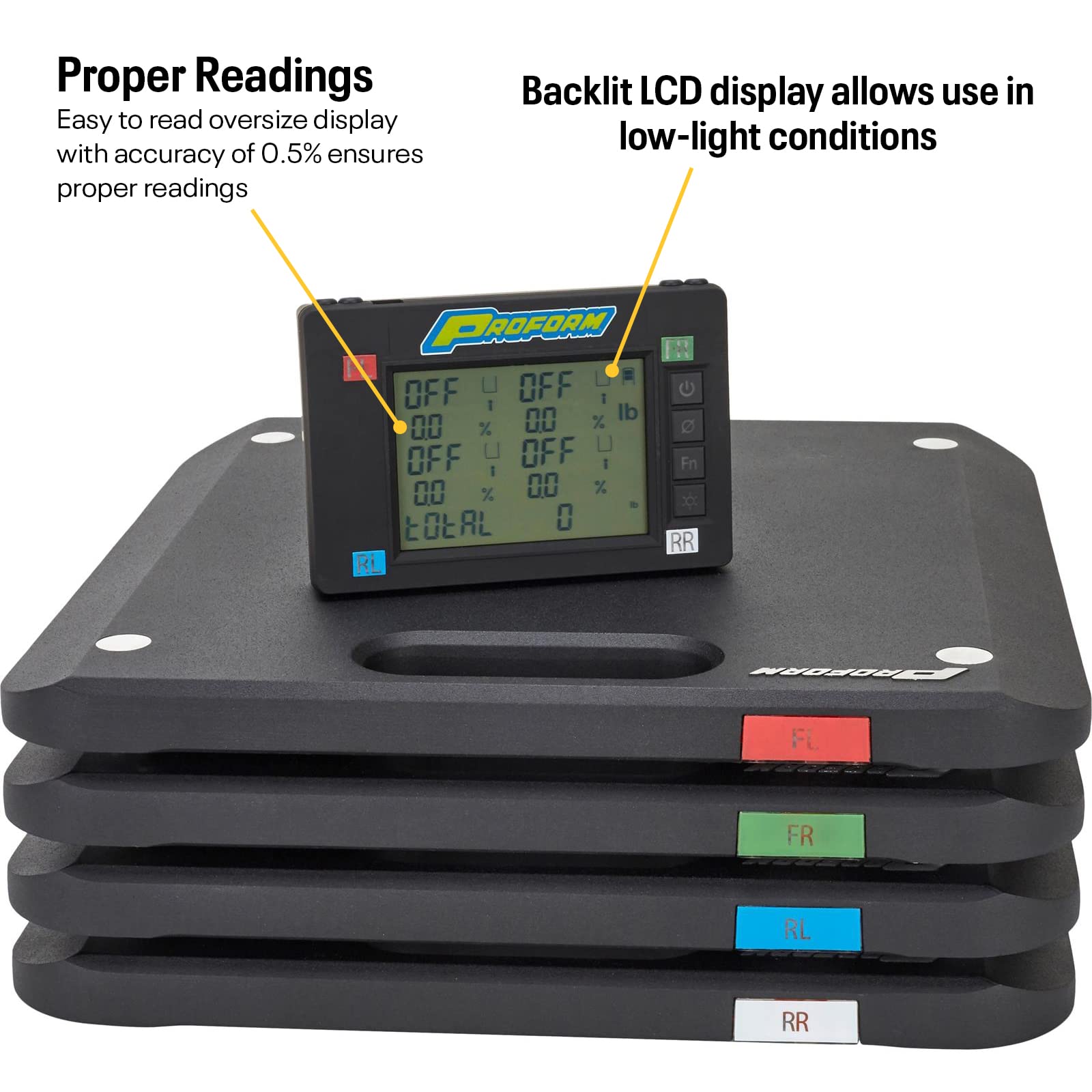 Speedway Motors Wireless Scales and Ramps Kit, 7000 LB Capacity, LCD Display, Accurate Weighing, Live Data Streaming, Portable Case, Ideal for Race & Track Use