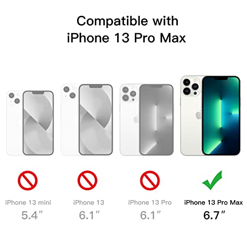 JETech Upgraded Slim (0.85 mm Thin) Case for iPhone 13 Pro Max 6.7-Inch, Camera Lens Cover Full Protection, Ultra Thin Lightweight Matte Hard PC, Support Wireless Charging (Black)