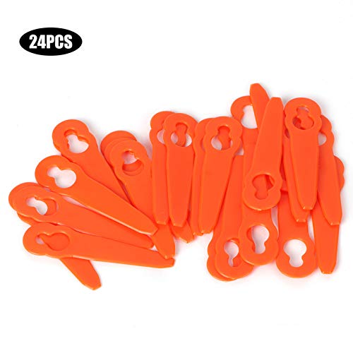 Gavigain 24PCS Blade, String Trimmer Head Blades Replace Plastic Cutter Blades Replacement Wacker Head Blades Fits Lawn Mower Trimmer Blades Accessories for Cordless Grass Trimmer
