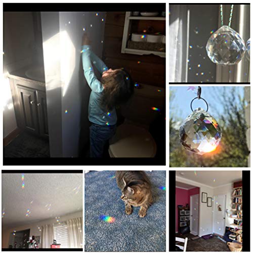 Crystal Ball Prism 40mm/1.57 Inch Decorative Ball for Chandelier Window Suncatcher 10Pack Rainbow Maker
