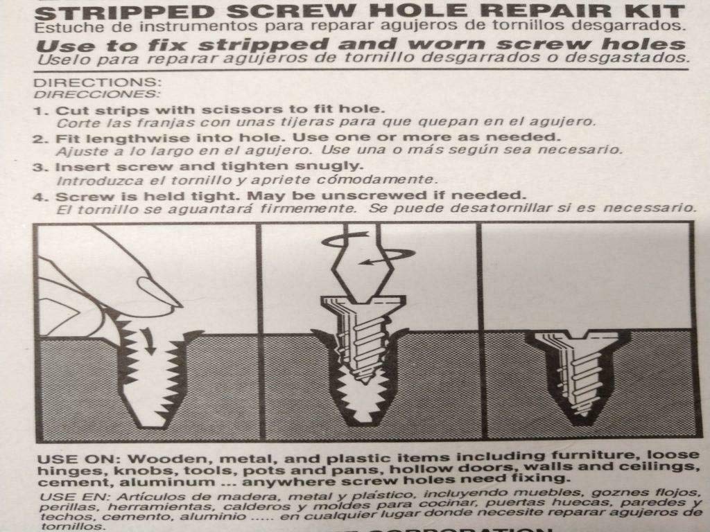 Woodmate 2498 Mr. Grip Screw Hole Repair Kit,Steel,Pack of 1