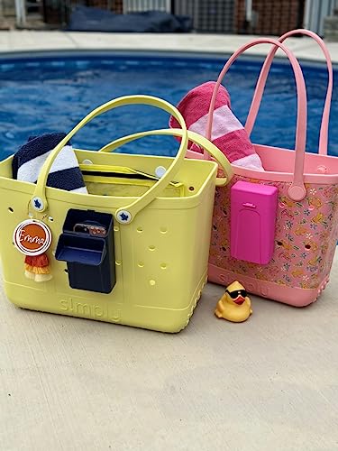 Phone Holder Compatible with Bogg Bag Accessories - Universal Size Also Compatible with Simply Southern Bag - Fully Closable Phone Case for Silicone Tote Bag - Water Resistant Wont Fall Out or Get Wet