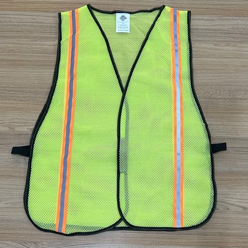 Dazonity High Visibility Reflective Safety Vest, Durable Mesh,High Visibility Reflective Strips, Fit for Men & Women, Work, Construction,Cycling, Surveyor,