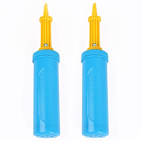 Balloon Pump, 2 Packs Birthday Perfect Party Balloon Manual Inflator, Blue