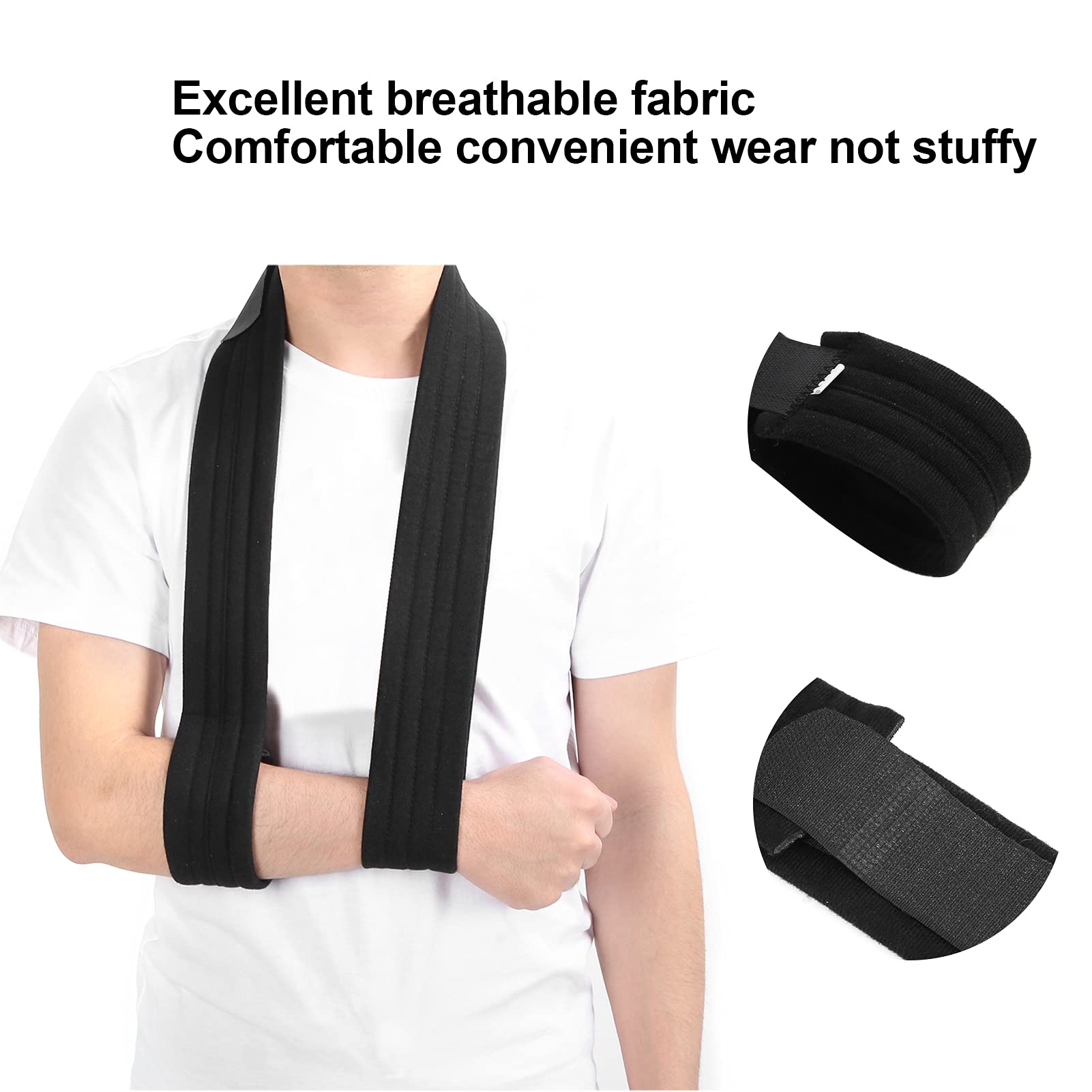 Broken Arm Support, Breathable Reduces Shoulder Pressure Easy to Wear Arm Comfortable for Elbow Injury(S)
