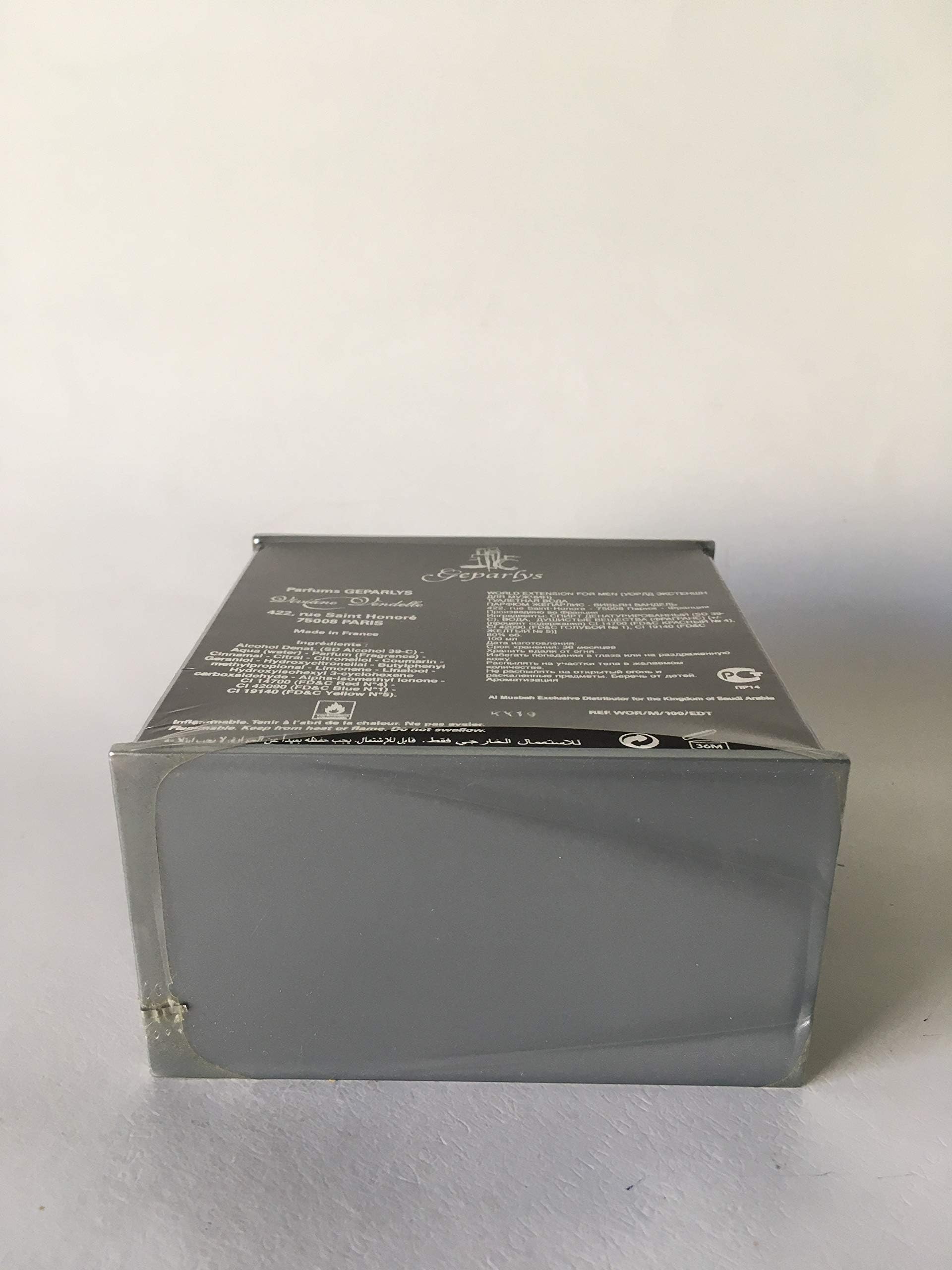 World Extension By Geparlys For Men. Eau De Toilette Spray 3.3 Ounces