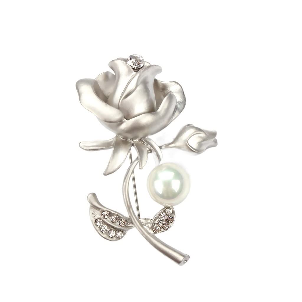 Brooches Brooch Pin Rhinestone Pearl Brooch Floral Diamond Brooch Girl Lady Jewelry Wedding Party Birthday Gift Gold Bow Gold Silver