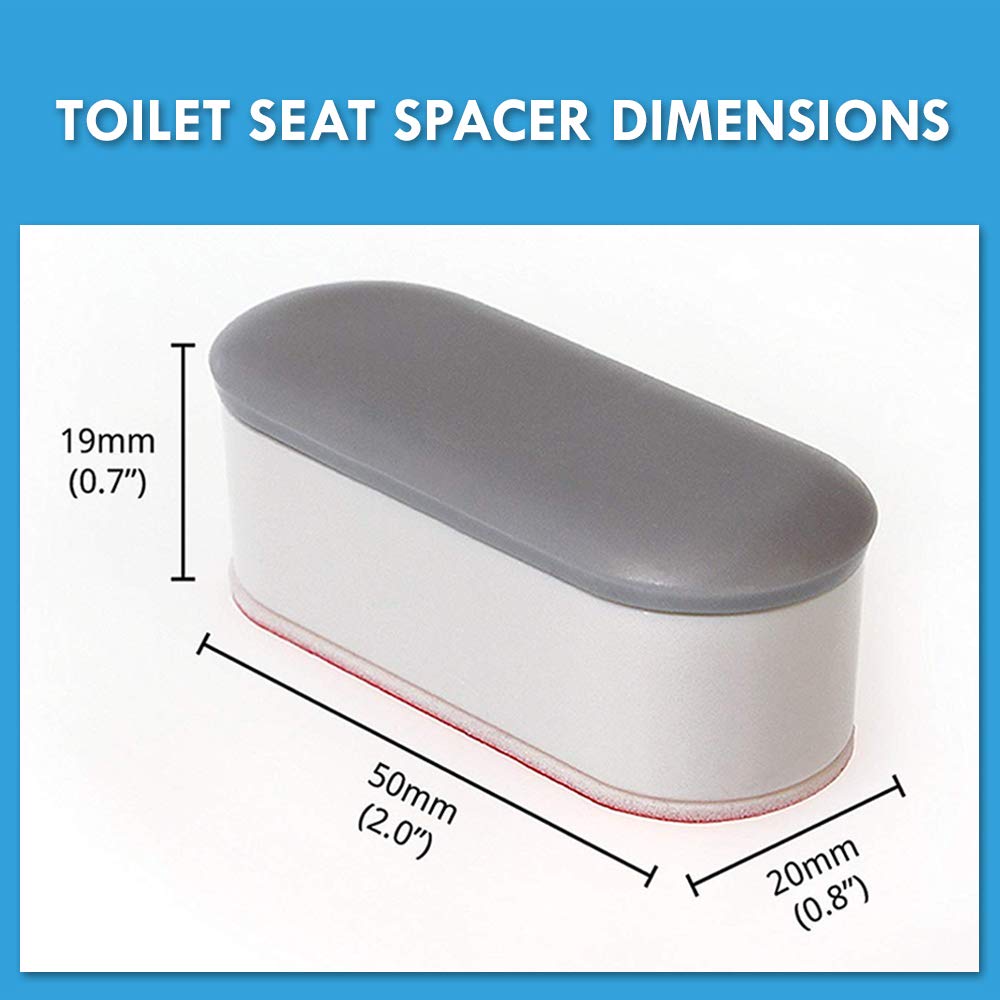 In My Bathroom | Bumpy Bumpers Toilet Seat Spacers (Sanitary Toilet, Strong Adhesive, Universal Fit, 4 Pack)