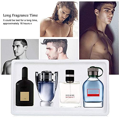 Brrnoo 25 ml 4 Bottles Men's Perfume, Perfume Mature Men Perfume Long Lasting Perfume, Lightweight Durable Perfume Cologne Perfume Set, Christmas Thanksgiving for Idea Adeau Homme