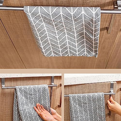 SOOVI Pot Lid Holder Steel Towel Rack Bathroom Towel Holder Stand Kitchen Cabinet Door Hanging Organizer Shelf Wall Mounted Towel Bar