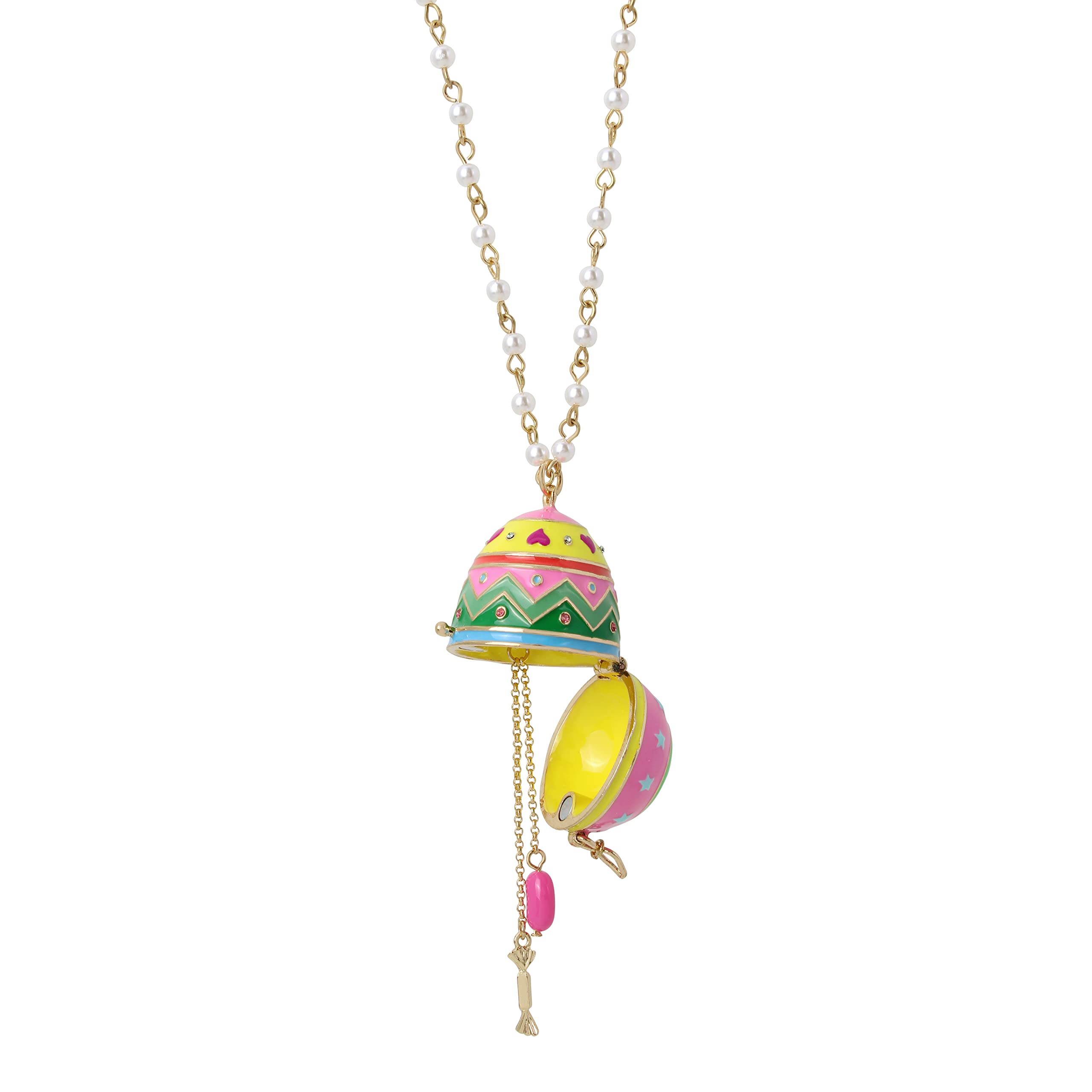 Betsey Johnson Egg Pendant Necklace