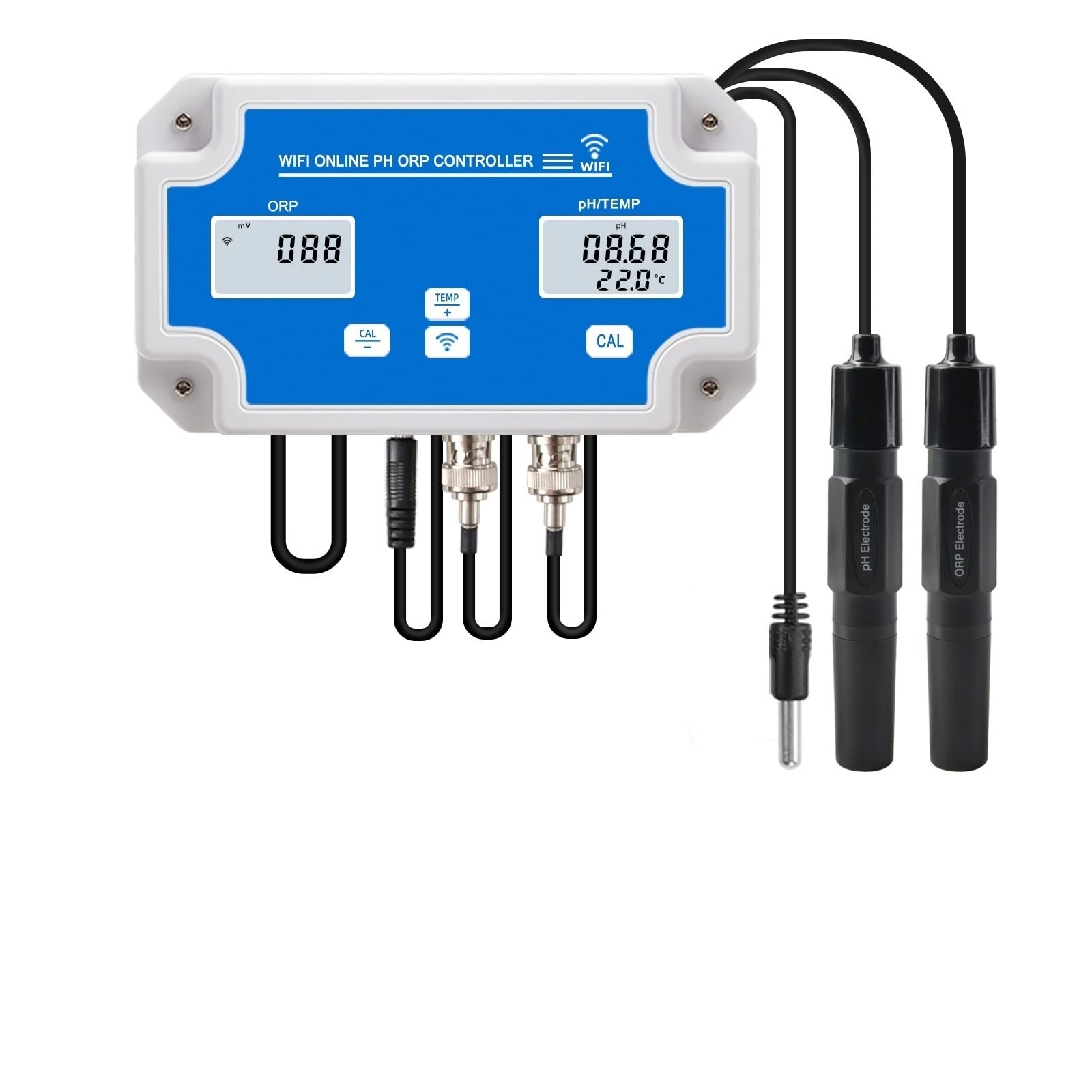 Digital Tester PH Meter Smart WiFi Online PH ORP Temp Aquarium Water Quality Tester Monitor Controller for Swimming Pool Spa Soilless Cultivation