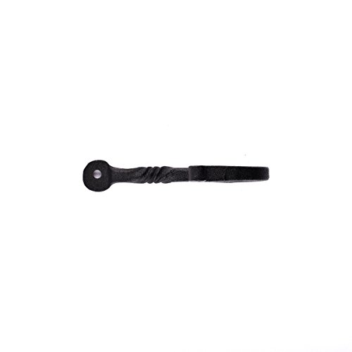 Renovators Supply Bathroom Hooks 3.5 in. Black Wrought Iron Wall Mount Hooks for Hanging Robe, Towel, Hat, or Jewellery with Mounting Hardware