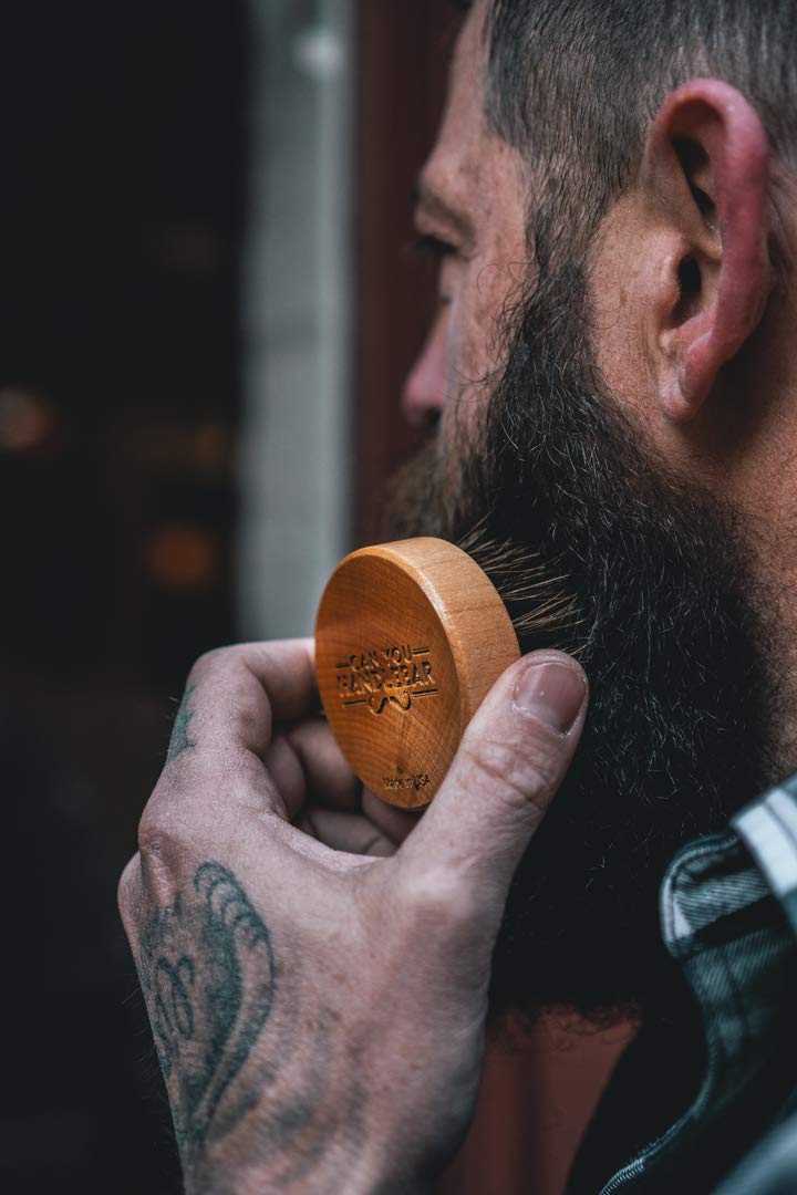 Beard Brush and Balm Set | Beard Balm Orange and Clove Scent (Goodwill) | Includes a Can You Handlebar Beard Oil Brush® (Beard Balm Applicator) & 2 Oz. Beard Balm | Made in the USA