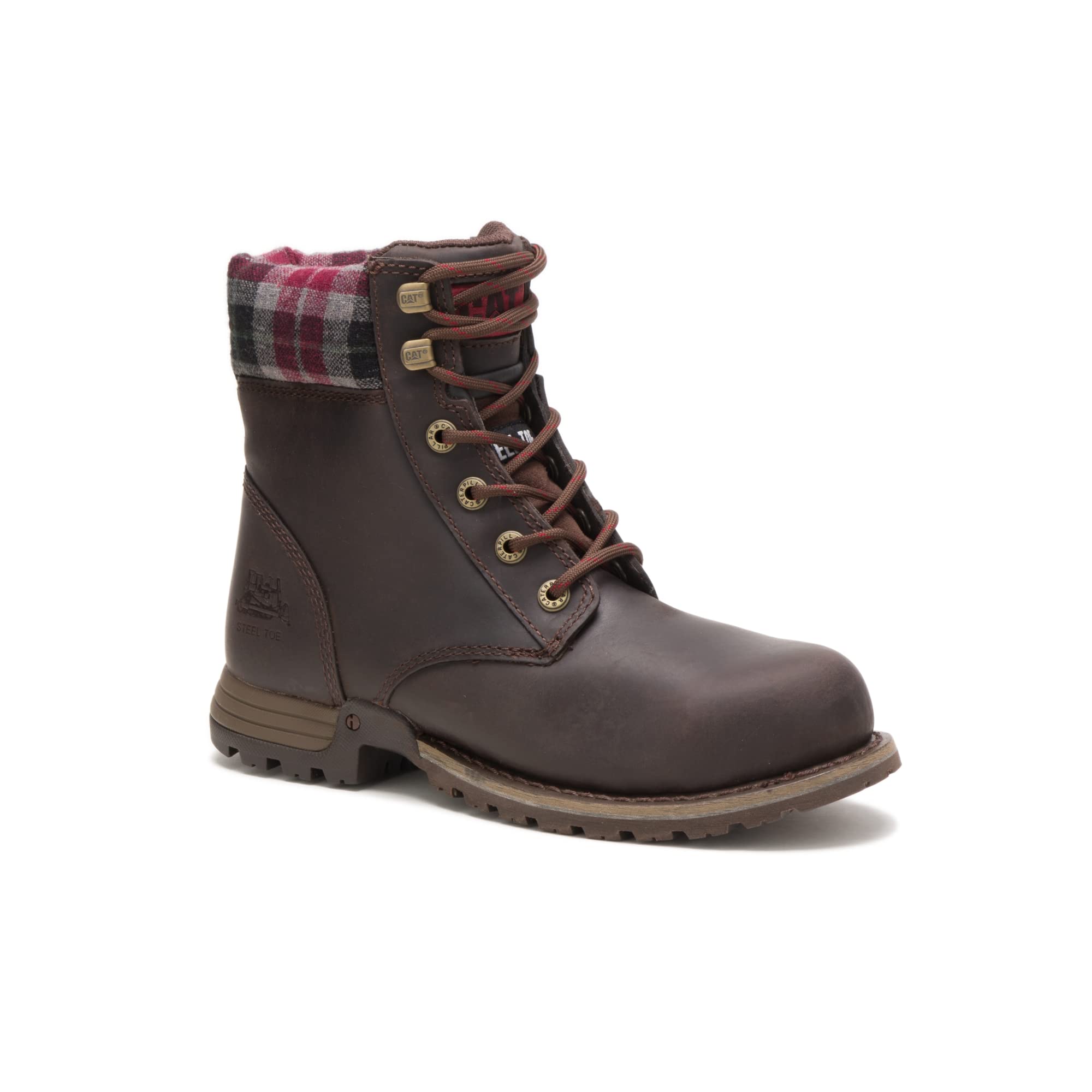 Cat Footwear Women's Kenzie ST Construction Boot, Bark, 8 Wide