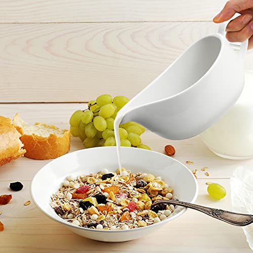 Gravy Boat, 17 Oz Gravy Boat with Saucer Gravy Bowl for Gravy Salad Spout Milk 1 PC