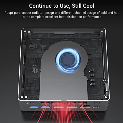 KAMRUI Mini PC Intel 10th i7-10710U Mini Computers 16GB RAM 512GB M.2 2280 SSD Mini Desktop Computers, Windows 11 Pro WiFi 6 BT 5.2 4K HDMI Type-C USB 3.0 Gigabit Ethernet VESA for Home Office