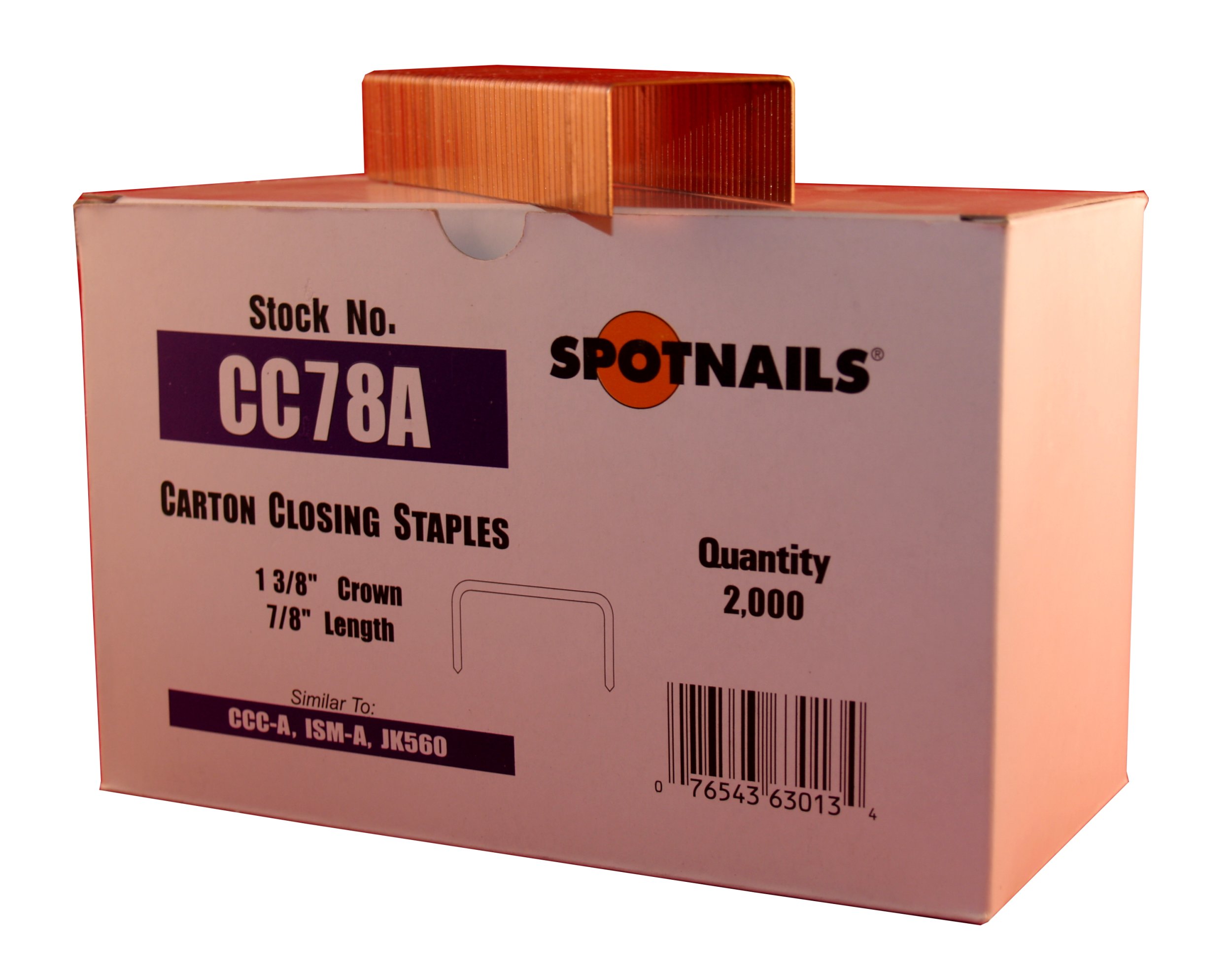 Spot Nails CC78A 1-3/8-Inch Crown 7/8-Inch Leg Carton Closing Staple