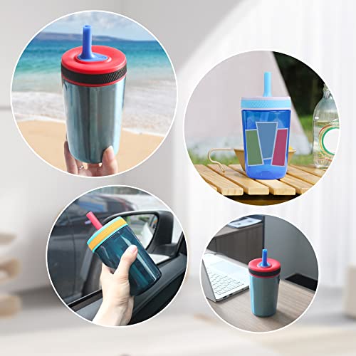 Replacement Straws Compatible with Zak Designs Kelso 15 oz Water Bottle, BPA-Free and Durable (Pack of 6)