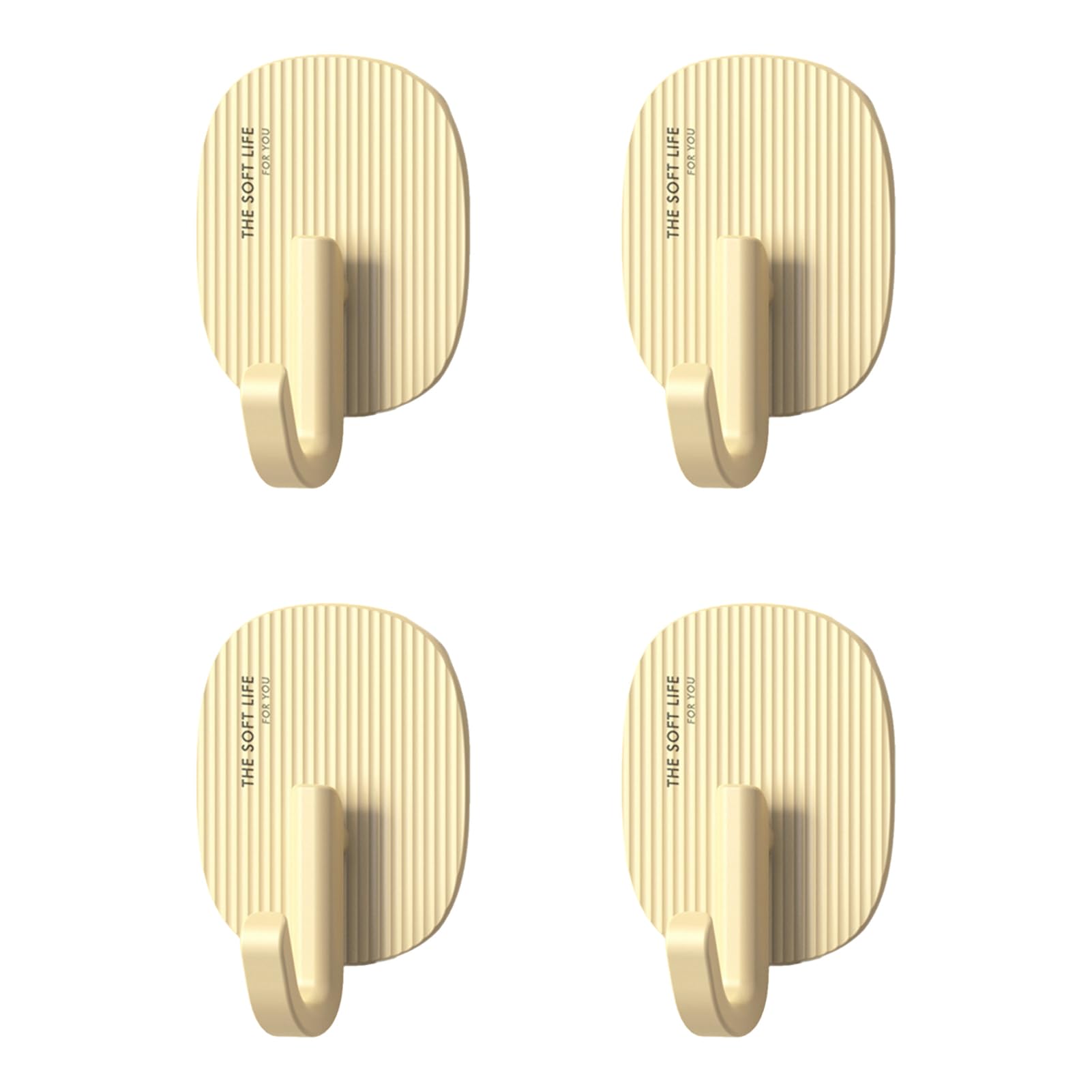 Bath Towel Hooks, 4 Pcs Heavy Duty Bathroom Towel Hooks, Stainless Steel Towel Hooks Bathroom, Towel Hooks Bathroom Coat Hook Robe, Wall Mounted Hooks for Bathroom & Kitchen Modern Style Wall Mounted