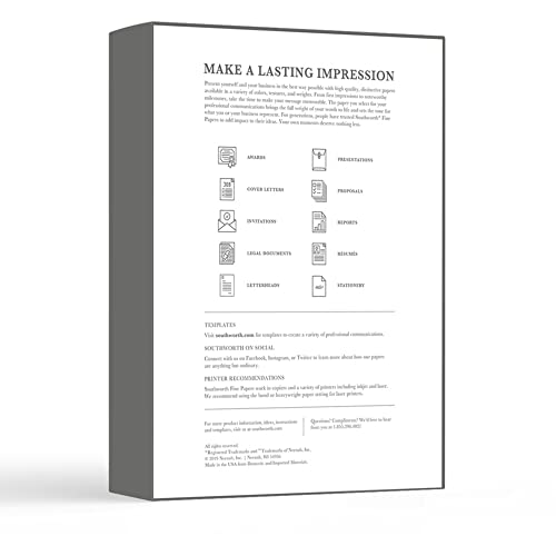 Southworth Parchment Paper, 8.5" x 11", 24 lb/90 gsm, Ivory, 500 sheets - Packaging May Vary (984C)