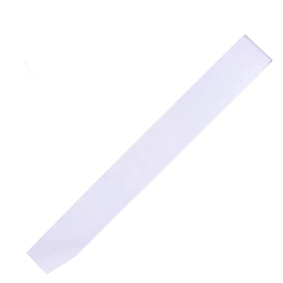 DJDZ 4 Pack White Blank (Plain) Satin Sash Party Accessory for Party,Wedding Decorations and DIY - Design Your Own Sash (White)