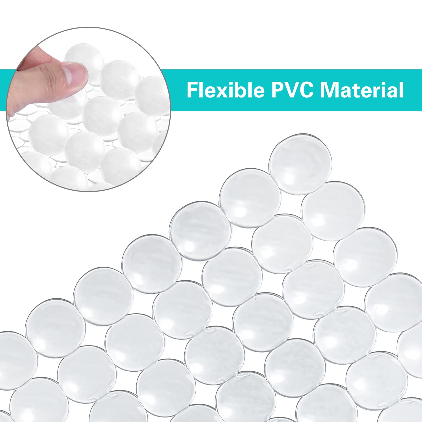 Coopay 2 Pack Kitchen Sink Mat Plastic Sink Protect Mat PVC Eco-Friendly Kitchen Adjustable Stainless Steel/Porcelain Dish Drying Pad Sink Protector for Bottom of Kitchen Sink, 15 x 11 Inches (Clear)
