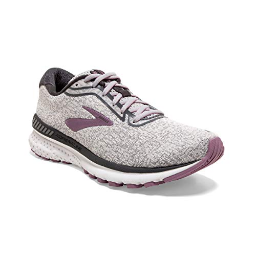 Brooks Womens Adrenaline GTS 20 Running Shoe - Grey/White/Valerian - B - 8.5