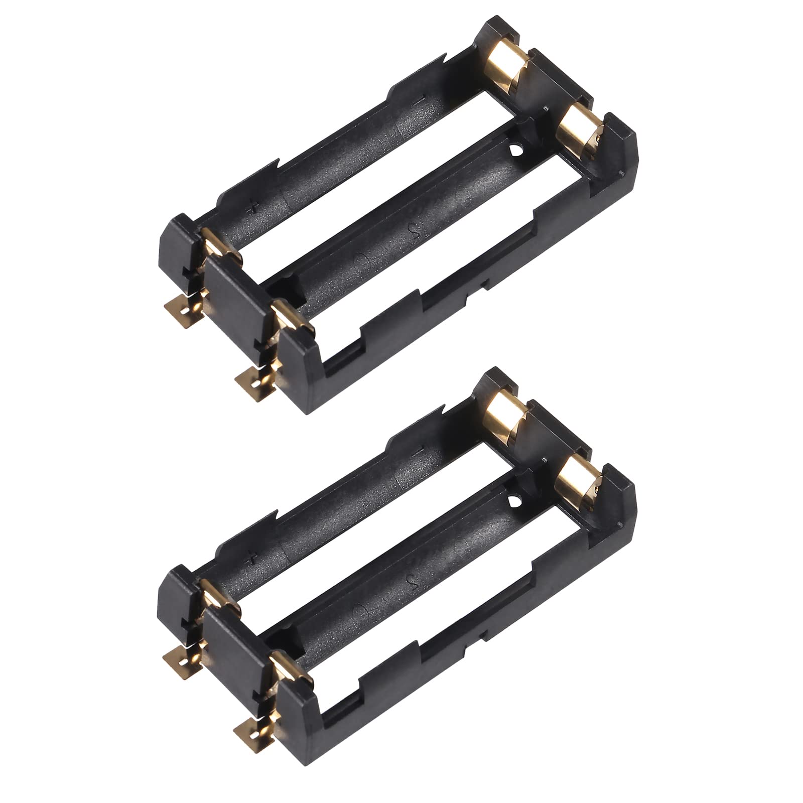 DIANN 2pcs 18650 Battery Clip Holder Box Case 2X 3.7V 18650 Battery Holder with Pin Copper Contacts