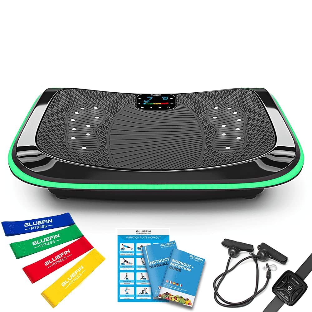 Bluefin 4D Triple Motor Vibration Plate Machine | Powerful Vibration Plate exercise machine with Magnetic Therapy | Bluetooth Speaker | Vibration Oscillation & Micro Vibration | Silent Drive Motors
