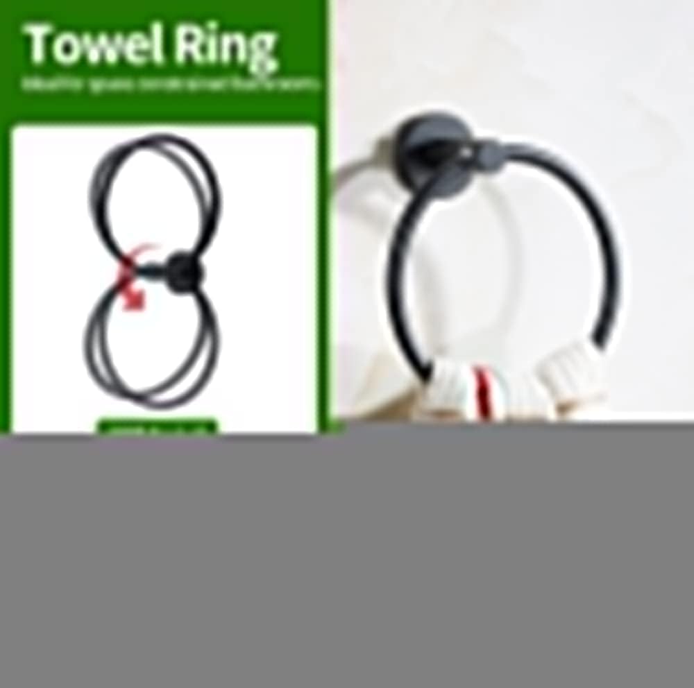 Bathroom Hardware Set, 5/10/20pcs Bathroom Hardware Set, Stainless Steel Bath Hardware Set Including 16" Hand Towel Bars, Toilet Paper Holders, Towel Rings, Robe Towel Hooks (5pcs, Black)
