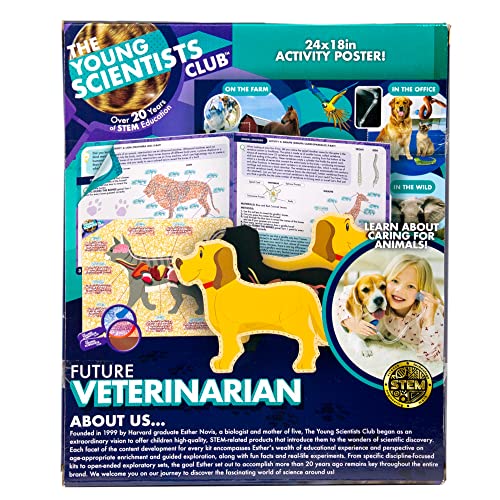 The Young Scientists Club Future Veterinarian Career Kit, 10+ Activities, Includes Interactive Learning Guide, Foam Dog, & Secret Message Viewers, Animal Science Kits for Kids, Gifts, STEM Learning