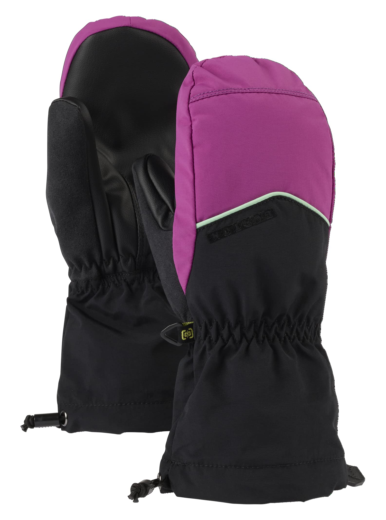 Burton Kids' Profile Mittens, True Black/Vivid Viola, Large