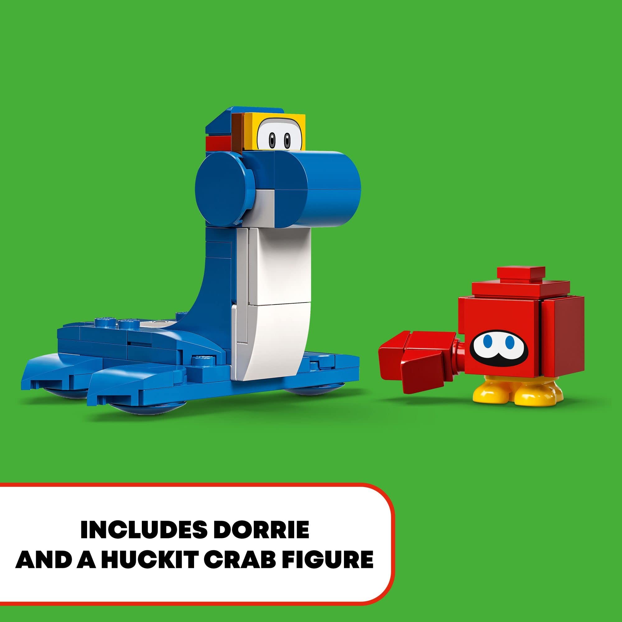 LEGO Super Mario Dorrie’s Beachfront Expansion Set 71398 Building Kit; Collectible Toy for Kids Aged 6 and up (229 Pieces)
