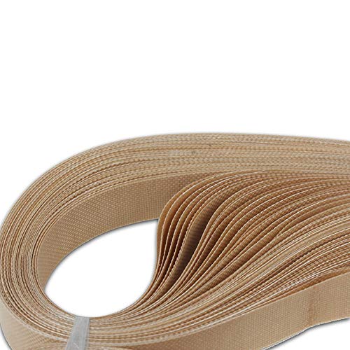 Jointless Class A Polytef Teflon Belt PTFE Belt for Sealing Machine Automatic Continous Band Sealer Teflon Seamless Sealing Tape 50Pcs/Pack (750mm/29.5", 15mm/0.59", 0.2mm/0.008")