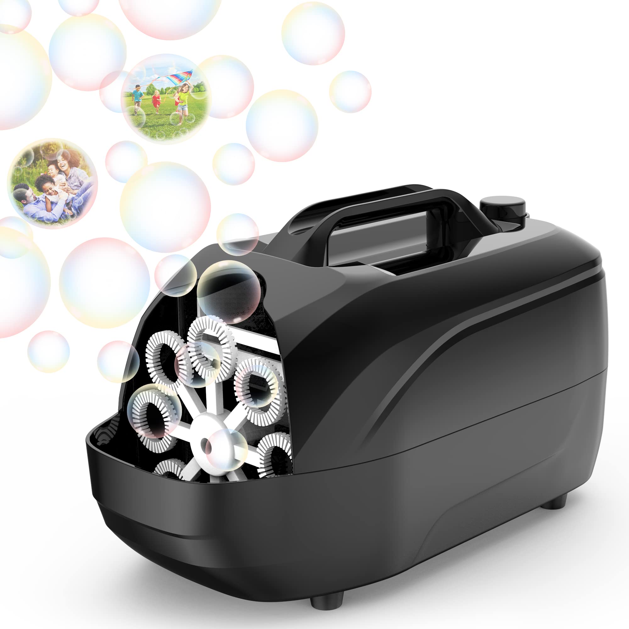 Bubble Machine, Automatic Bubble Maker for Kids, Portable Bubble Blower for Outdoor Indoor Party Wedding, Bubble Blower Machine Powered by USB or Batteries