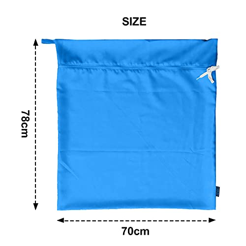 Harrison Howard Pet Washing Bag Dog Cat Horse Hair Laundry Bag for Rug Sheet Boots Pets Laundry Helper Jumbo 48L 78cm x 70cm True Blue