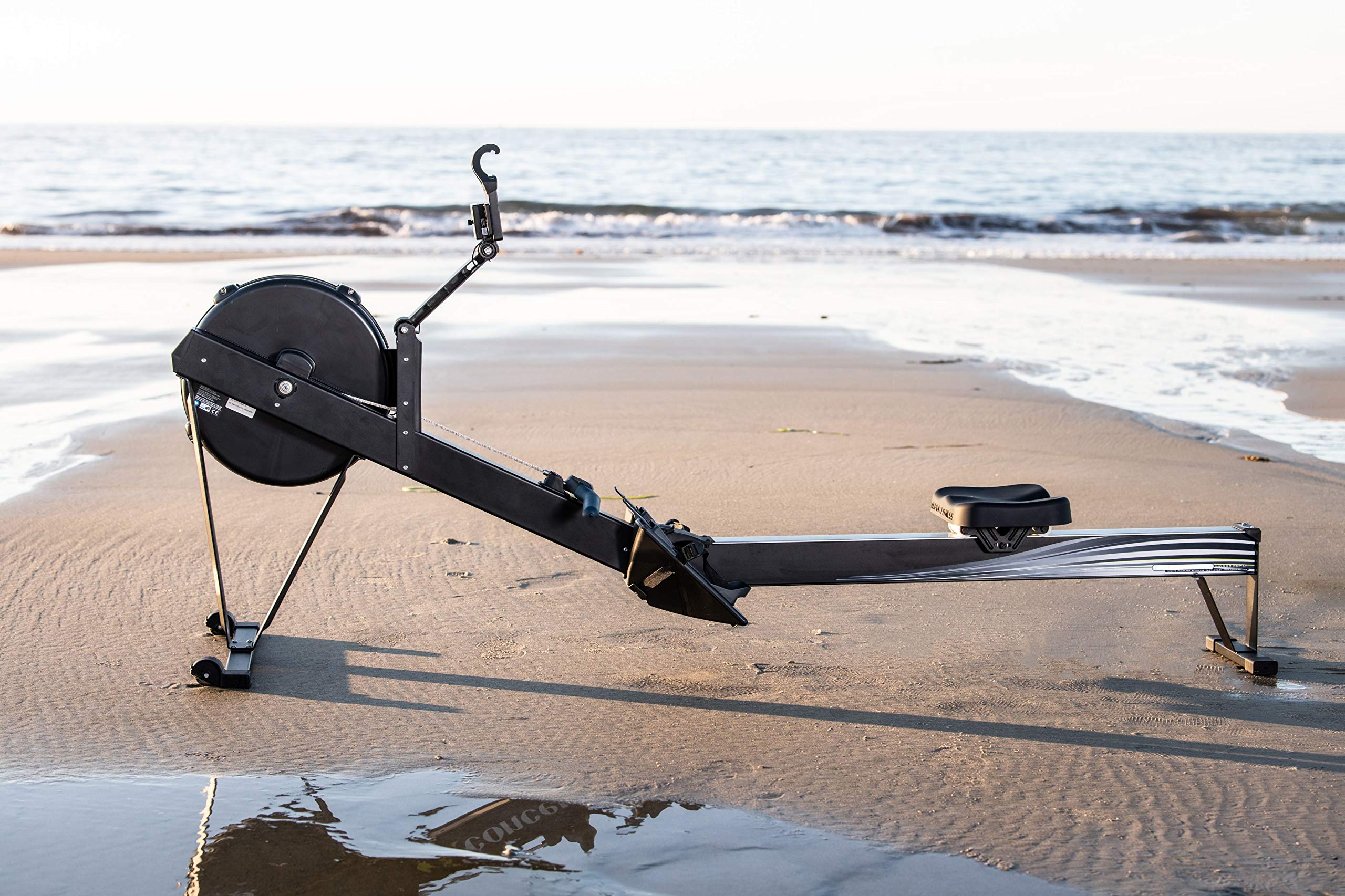Black Phone Holder and Silicone Seat Cover Combo Designed for The Concept 2 Rowing Machine and PM5 Monitor