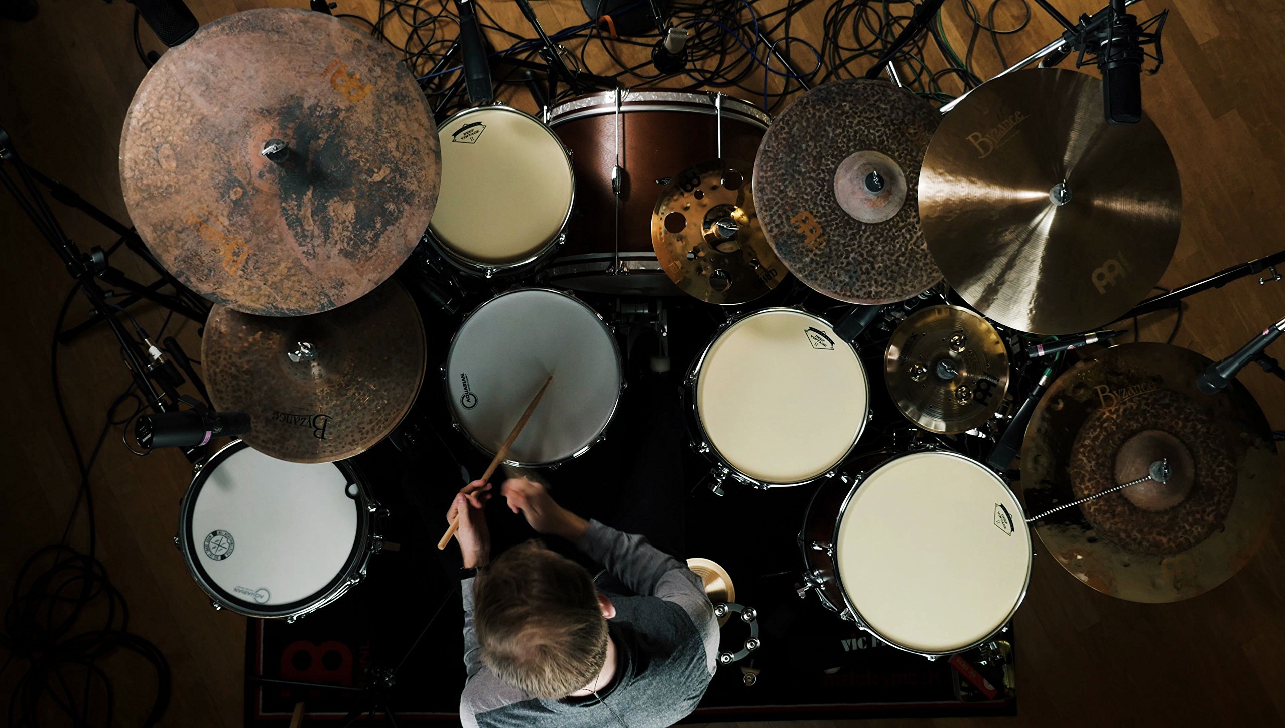 Meinl Cymbals Byzance 14" Dark Hihats, Pair β Made in Turkey β Hand Hammered B20 Bronze, 2-Year Warranty, B14DAH