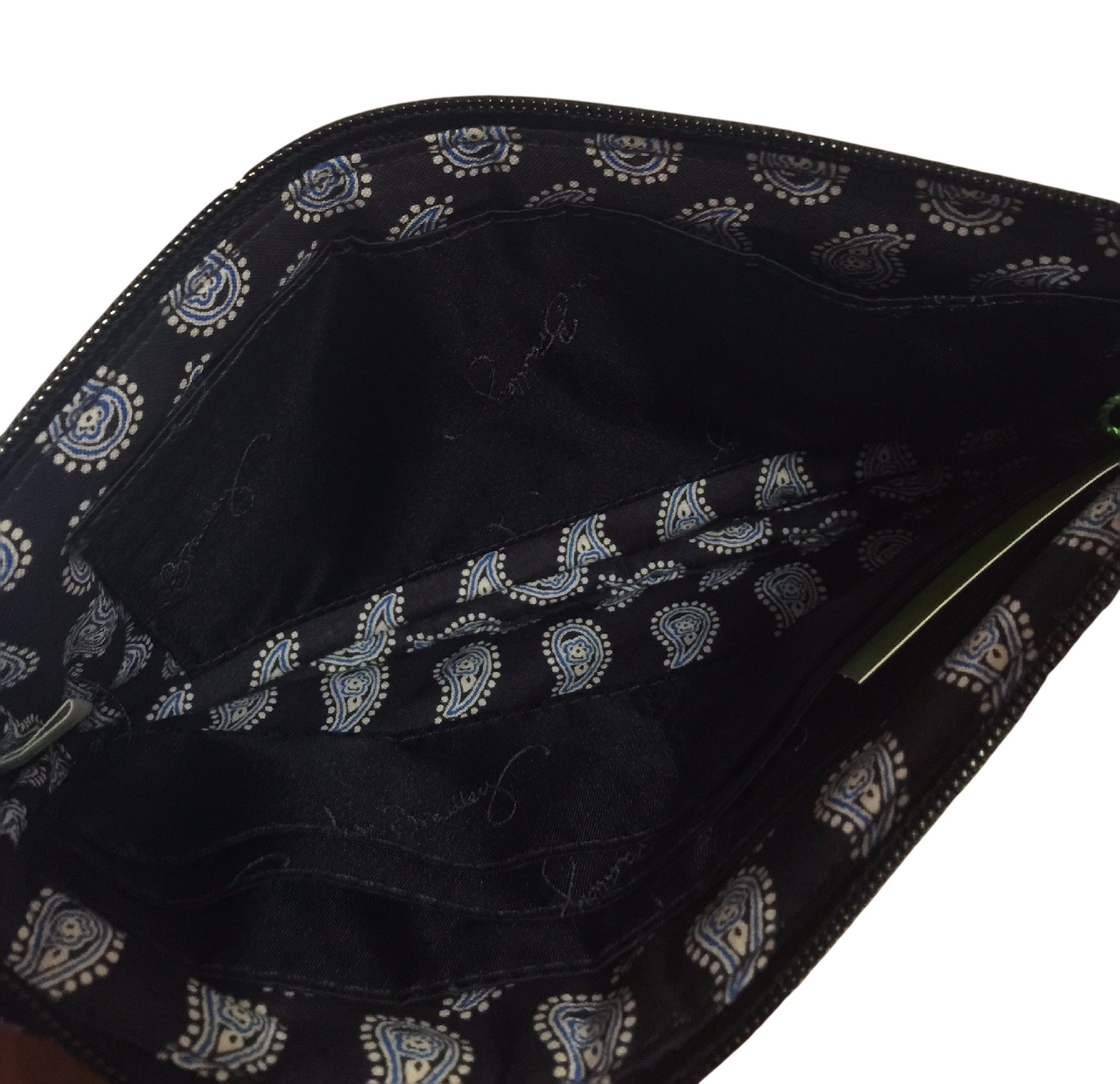 Limited Edition Vera Bradley Vera's Birthday Celebration Slim Zip Wristlet in Blue Bandana
