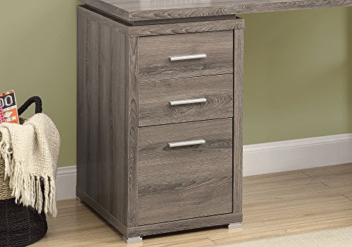 Monarch Specialties Hollow-Core Left or Right Facing Corner Desk, Dark Taupe