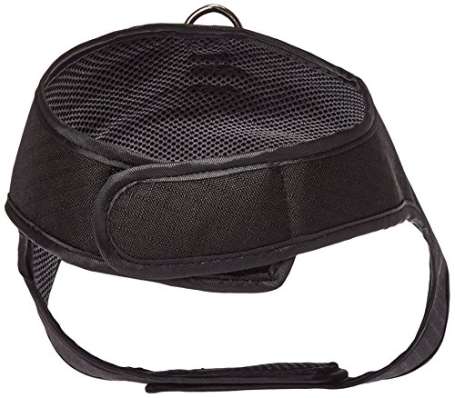 SMALLLEE_Lucky_Store Pet Clothes for Small Dog Cat FBI Vest Harness Leash Set Mesh Padded Black M