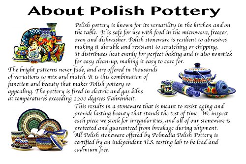 Polish Pottery 11 oz Babcia - Grandma Mug (Hearts And Flowers Theme) + Certificate of Authenticity