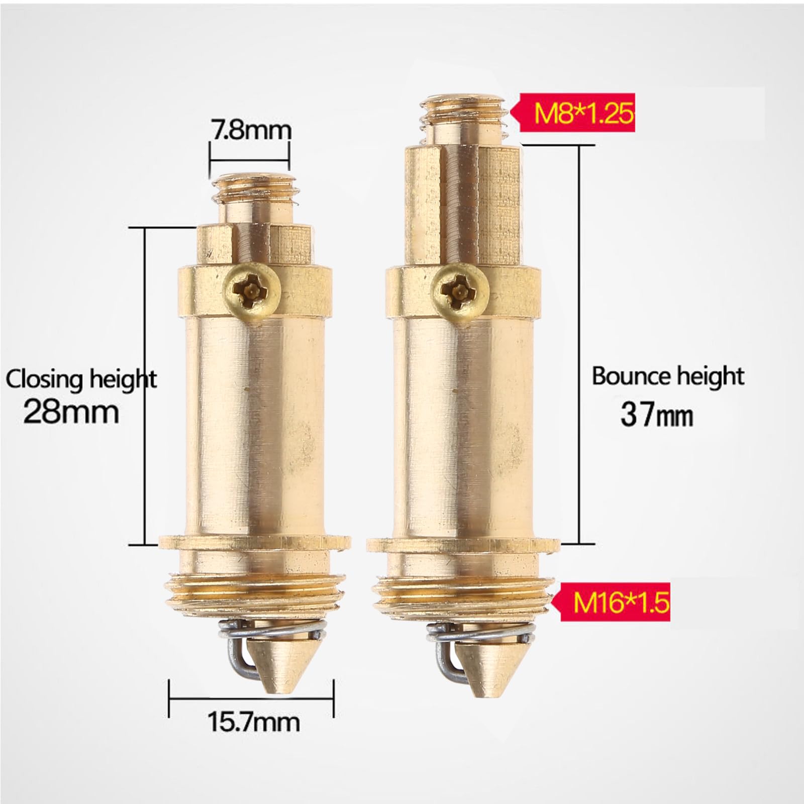 Copper Sink Drain Stopper Plug Replacement Basins Waste Plug Bolts Bathtub Stoppers Drain Plug Sink Stopper Bolts Sink Drain Clicks Clacks Plug Bolts Spring